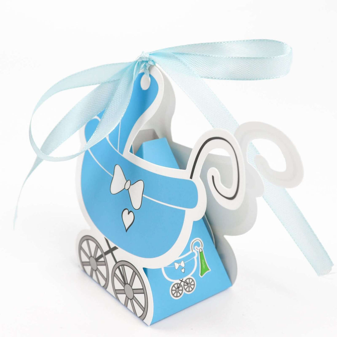 Light Blue Baby Paper Stroller Gift Boxes | eFavormart