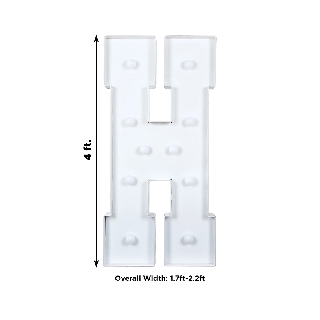4ft White LED Marquee Letter "H" | eFavormart