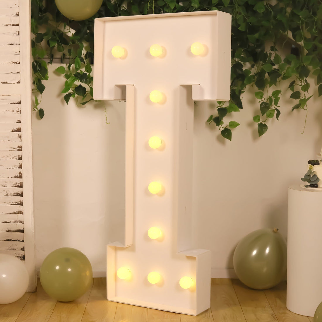 4ft White LED Marquee Letter "T" | eFavormart