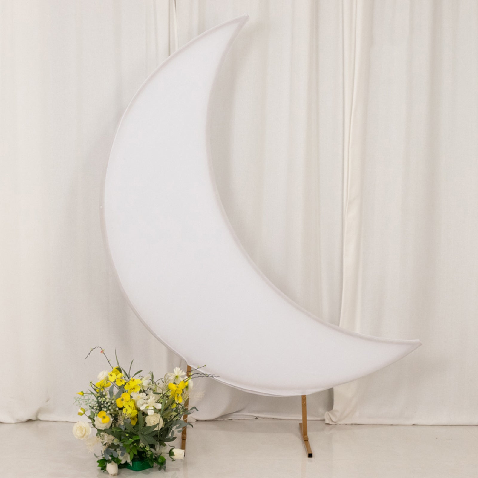 White Spandex Crescent Arch Cover - 6.5ft | eFavormart