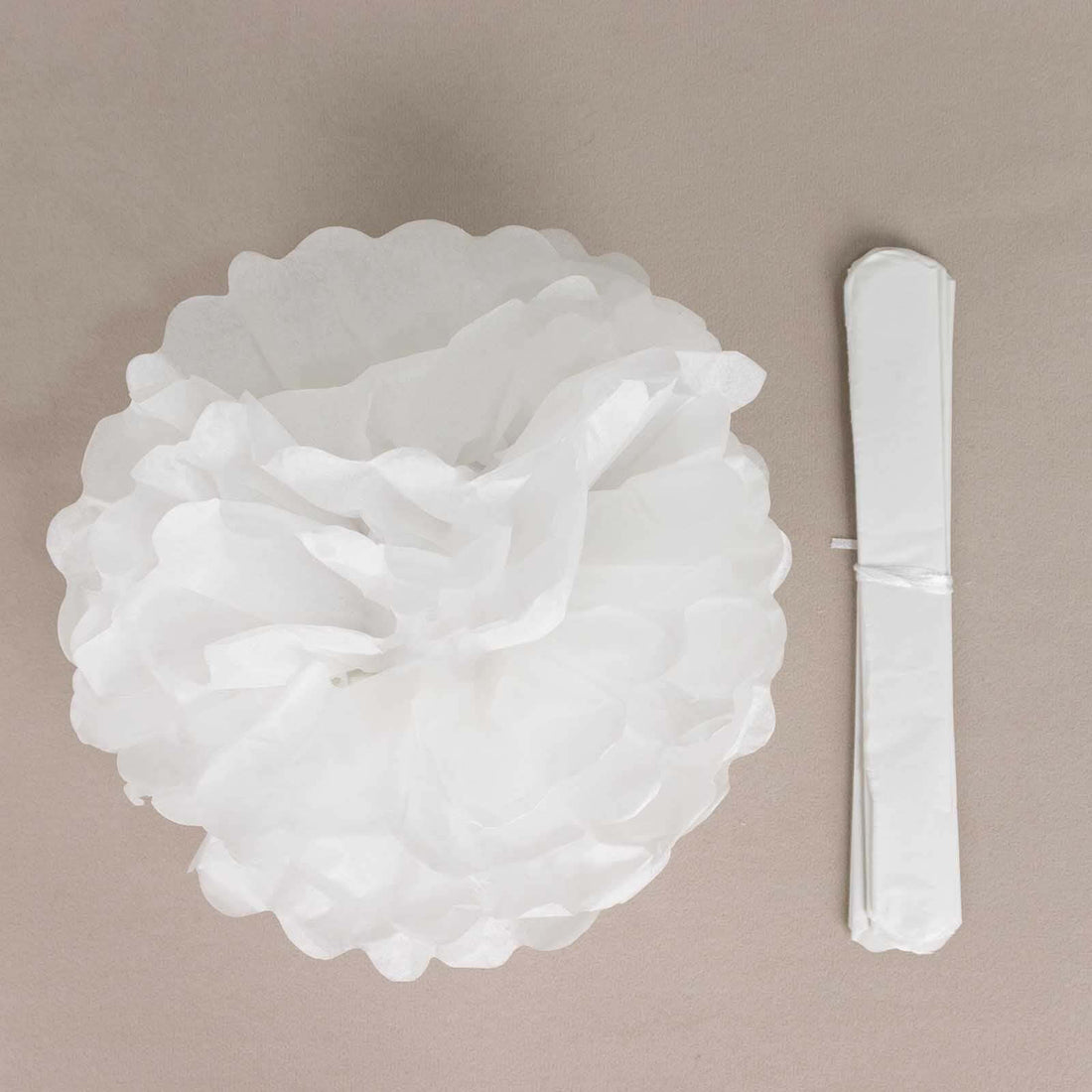 6-Pack 10" White Tissue Paper Pom Poms | eFavormart