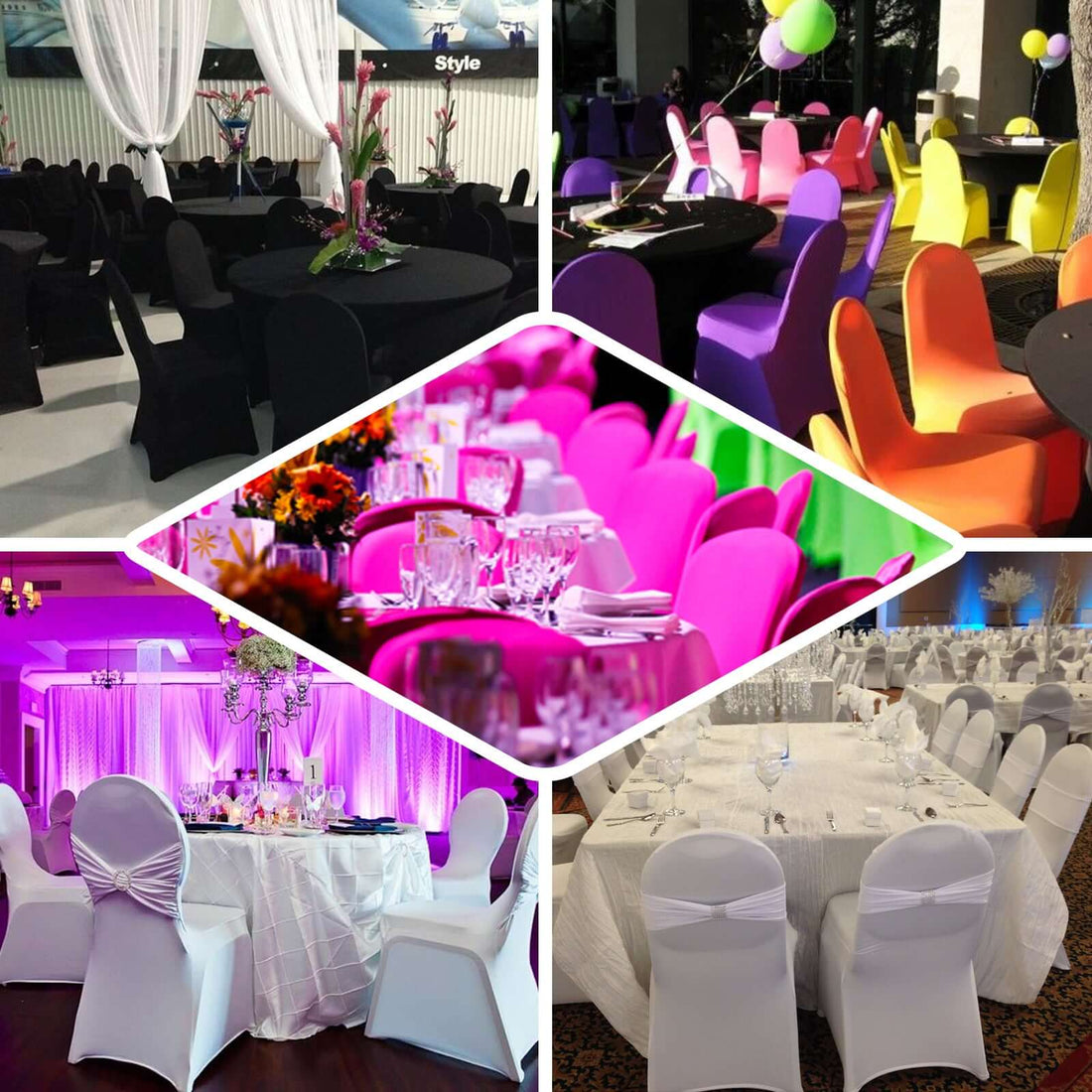 10 Pack Spandex Banquet Chair Cover Ivory | eFavormart