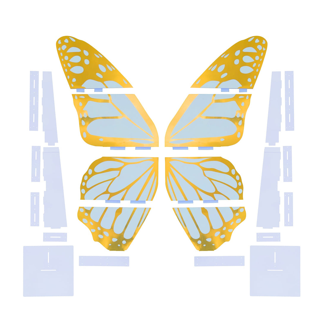 White Gold Butterfly Backdrop Stand 6.5ft | eFavormart