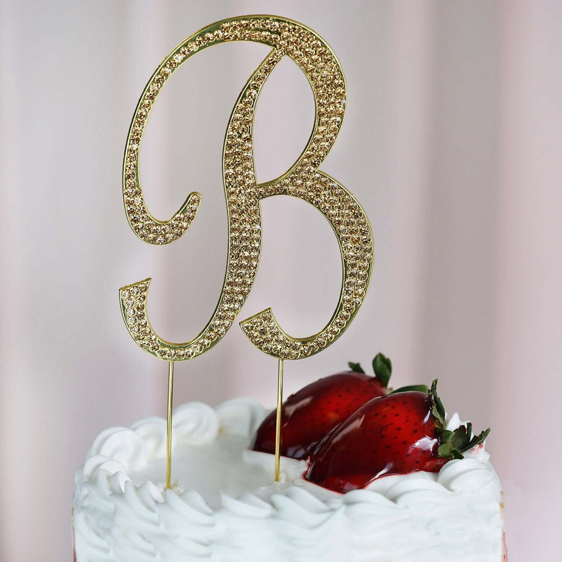 Rhinestone Cake Toppers 4.5" Gold | eFavormart