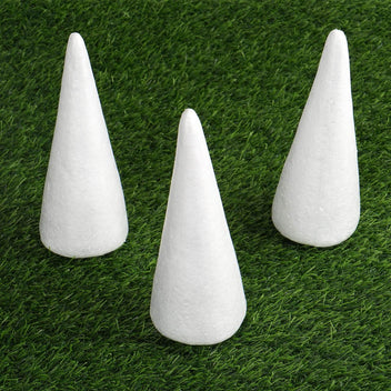 24-Pack 6" White Styrofoam Cones for Crafts | eFavormart