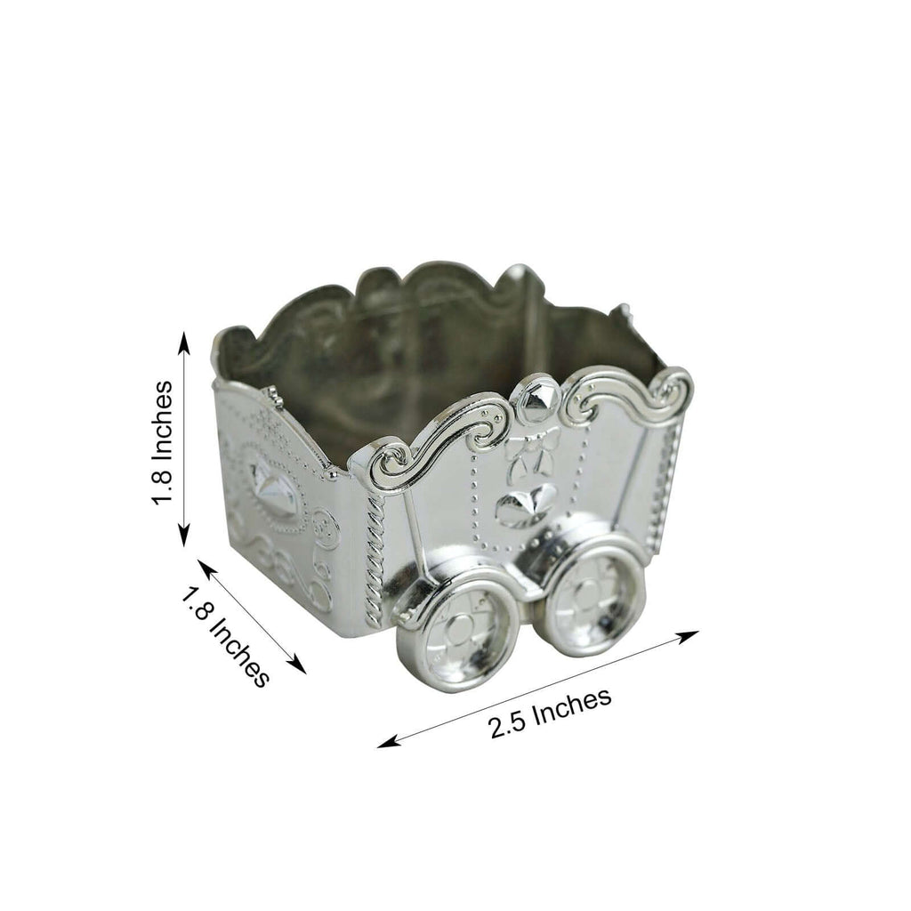 12 Pack | Silver Chariot Party Favor Gift Boxes, Candy Treat Containers ...