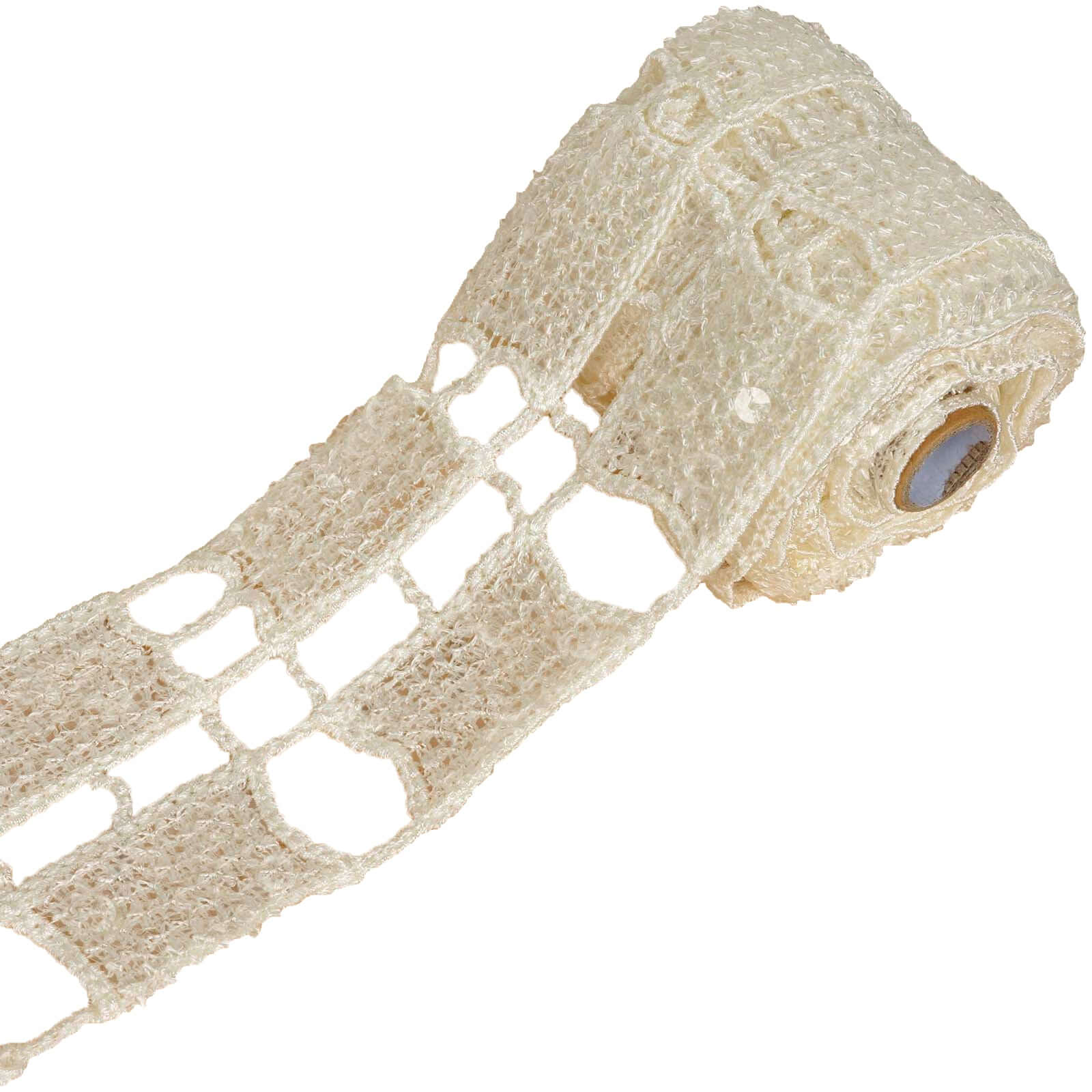 White Sequin Stitch Crochet 4x5 Yards | eFavormart.com