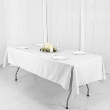 Polyester Tablecloth 54"x96" White | eFavormart