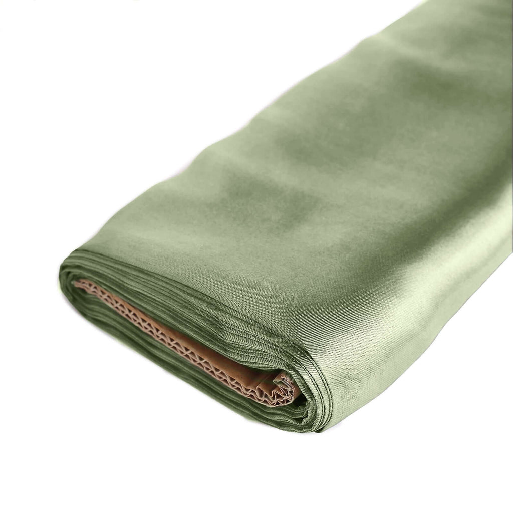 Dusty Sage Green Satin Fabric Bolt | eFavormart.com